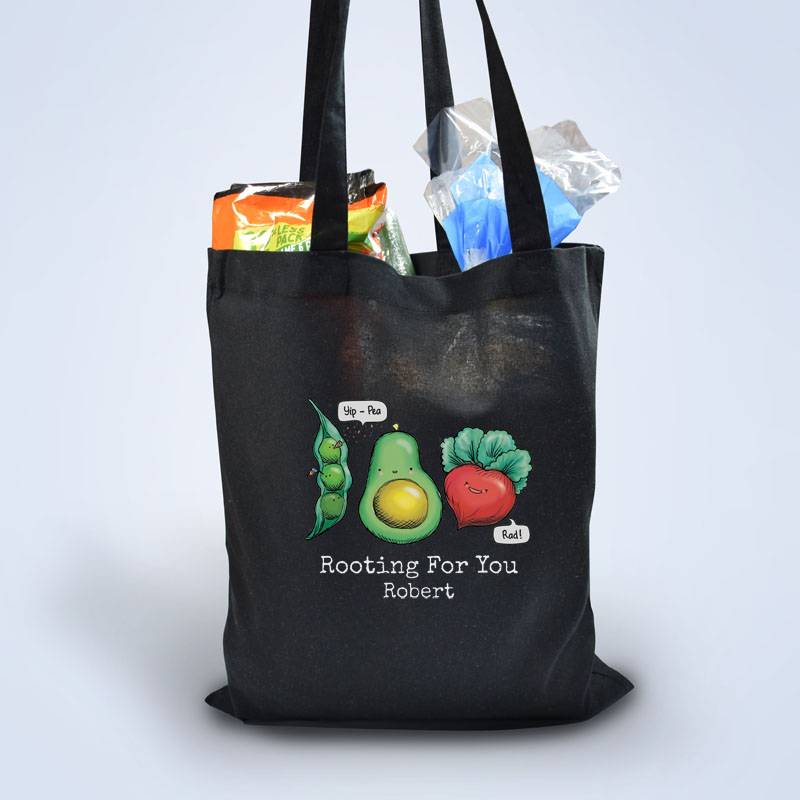 Fido Print Tote Shopper Bag Black