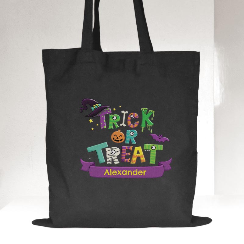 Fido Print Tote Shopper Bag Black